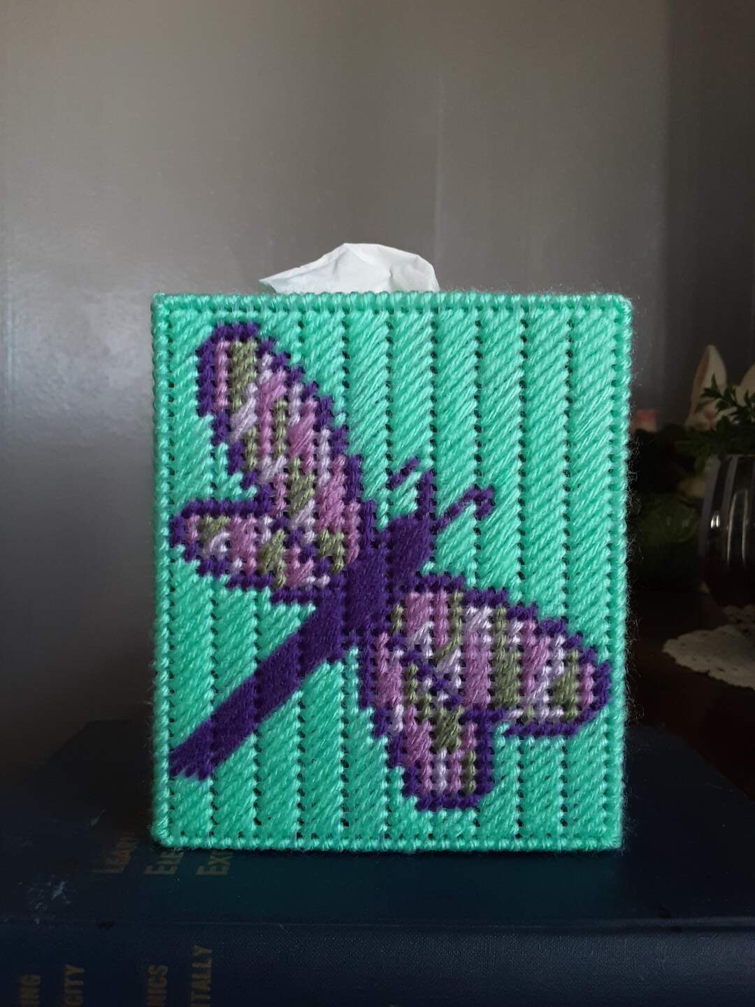 Dragonfly Tissue Box Cover - Etsy