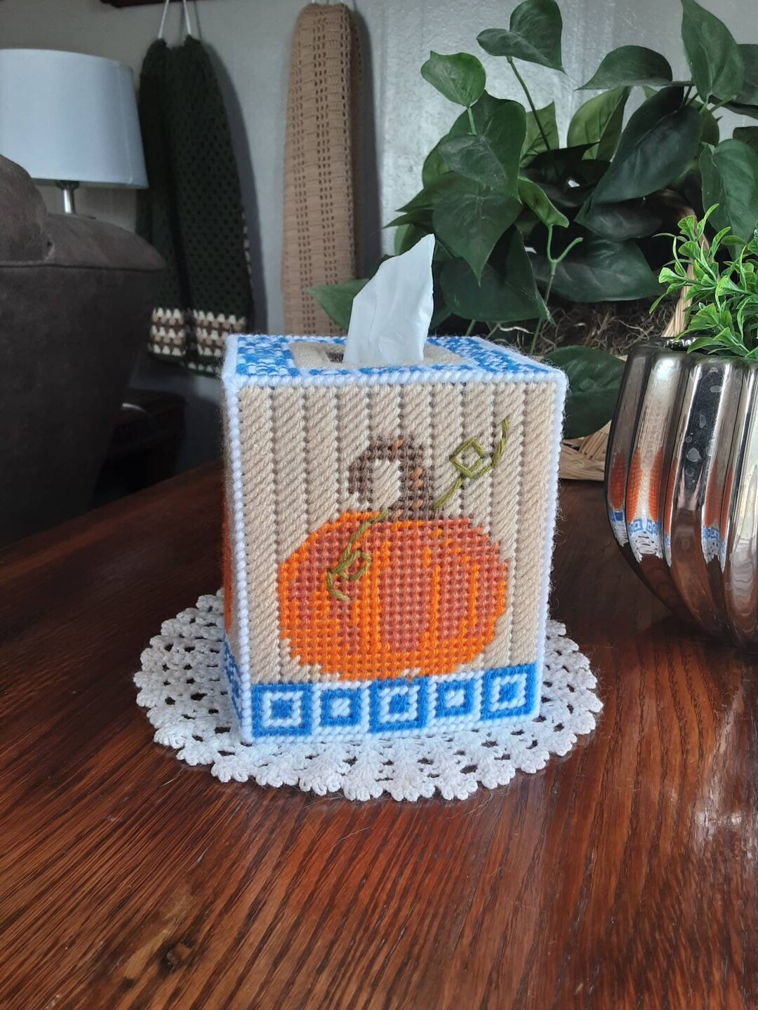 Pumpkin Tissue Box Cover - Etsy