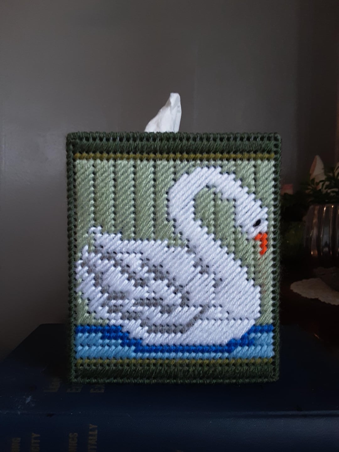 Swan Tissue Box Cover - Etsy