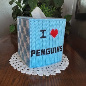 I Love Penguins Tissue Box Cover - Etsy