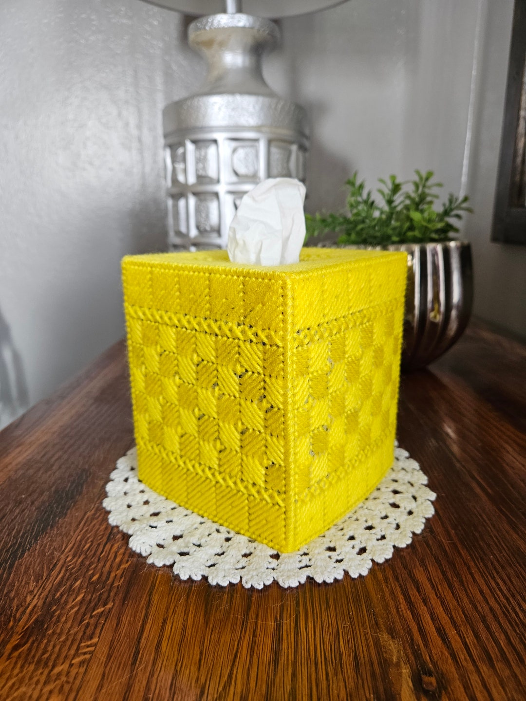 Lemon Yellow Tissue Box Cover - Etsy