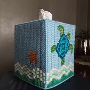 Sea Turtle Tissue Box Cover - Etsy
