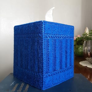 Navy Blue Tissue Box Cover - Etsy