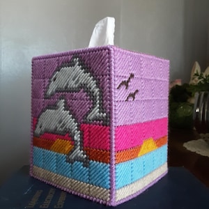 Dolphins at Sunset Tissue Box Cover - Etsy