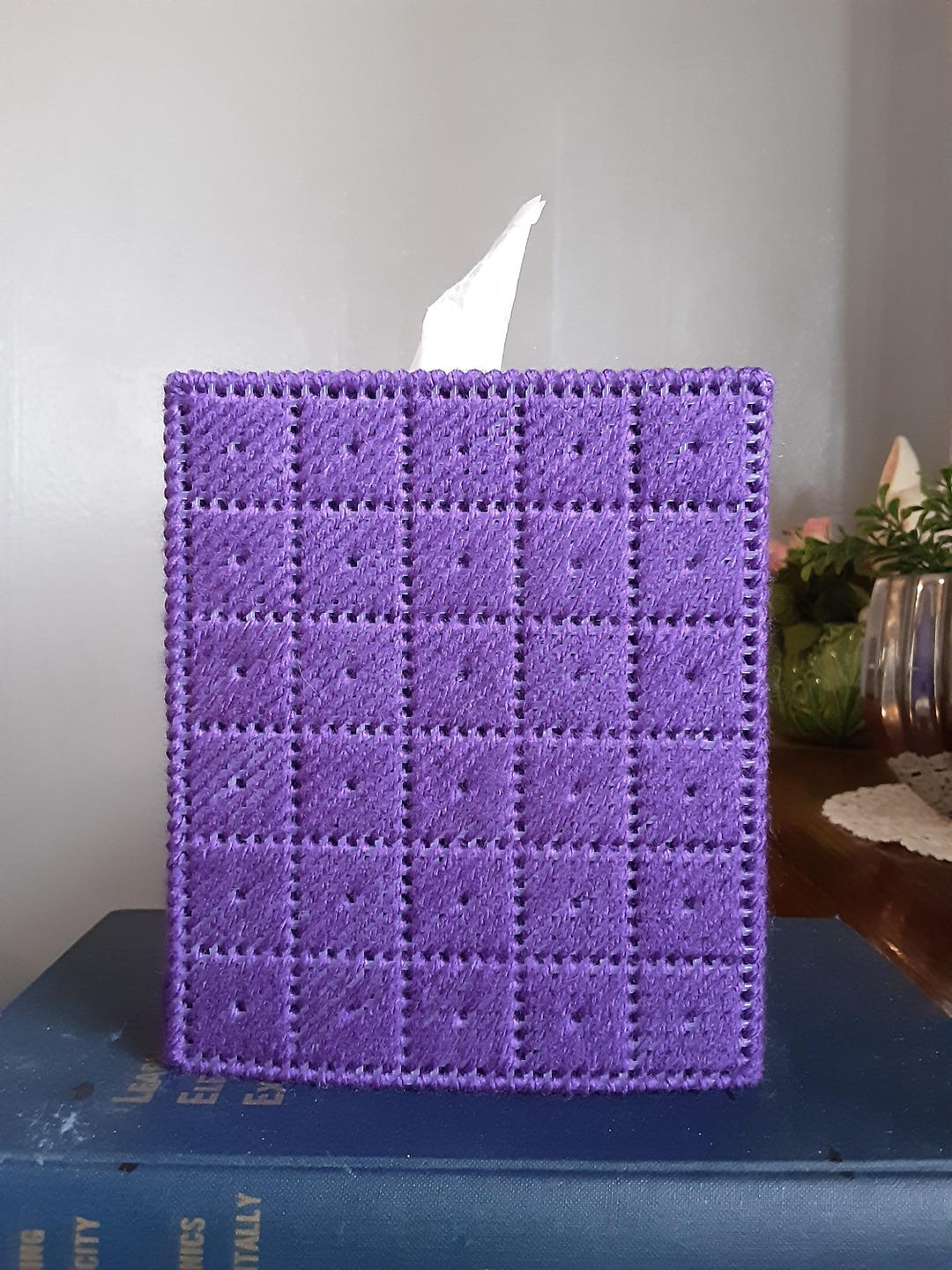 Purple Tissue Box Cover - Etsy