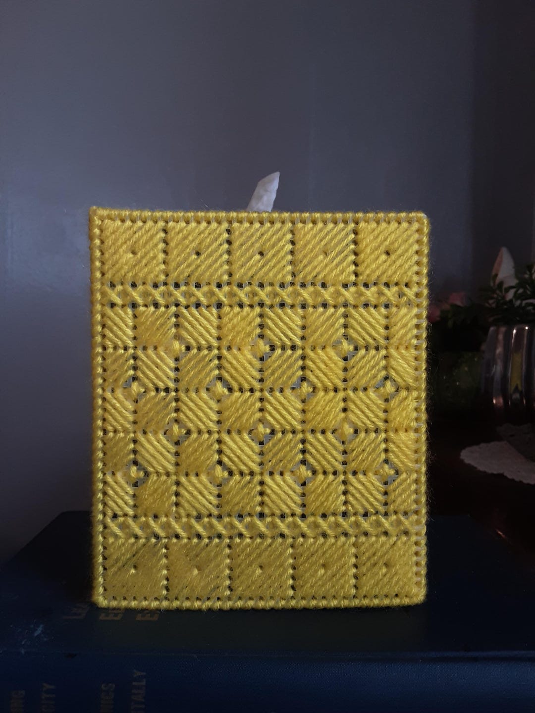 Lemon Yellow Tissue Box Cover - Etsy