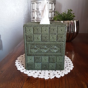 Forest Green Tissue Box Cover - Etsy