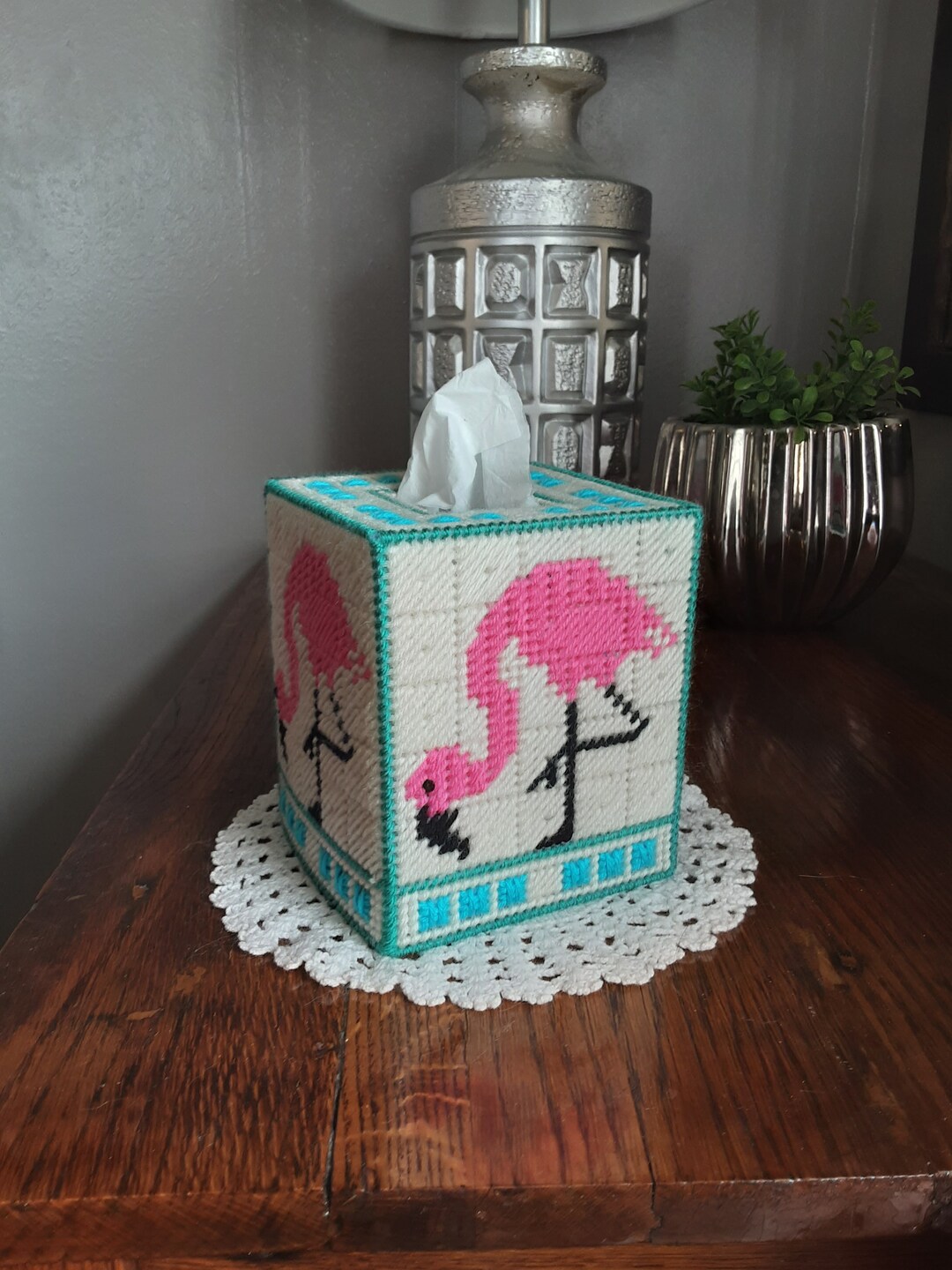 Flamingo Tissue Box Cover - Etsy