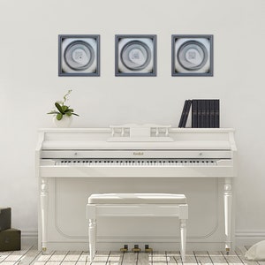 String Art Wall Art Set of 3 Wall Art Living Room Modern Silver Gray ...
