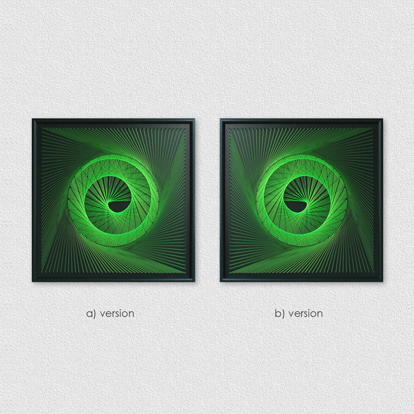 String Art Green Zen Wall Art Wall Art Modern Abstract | Etsy