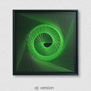 String Art Green - Zen Wall Art - Wall Art Modern Abstract Living Room ...