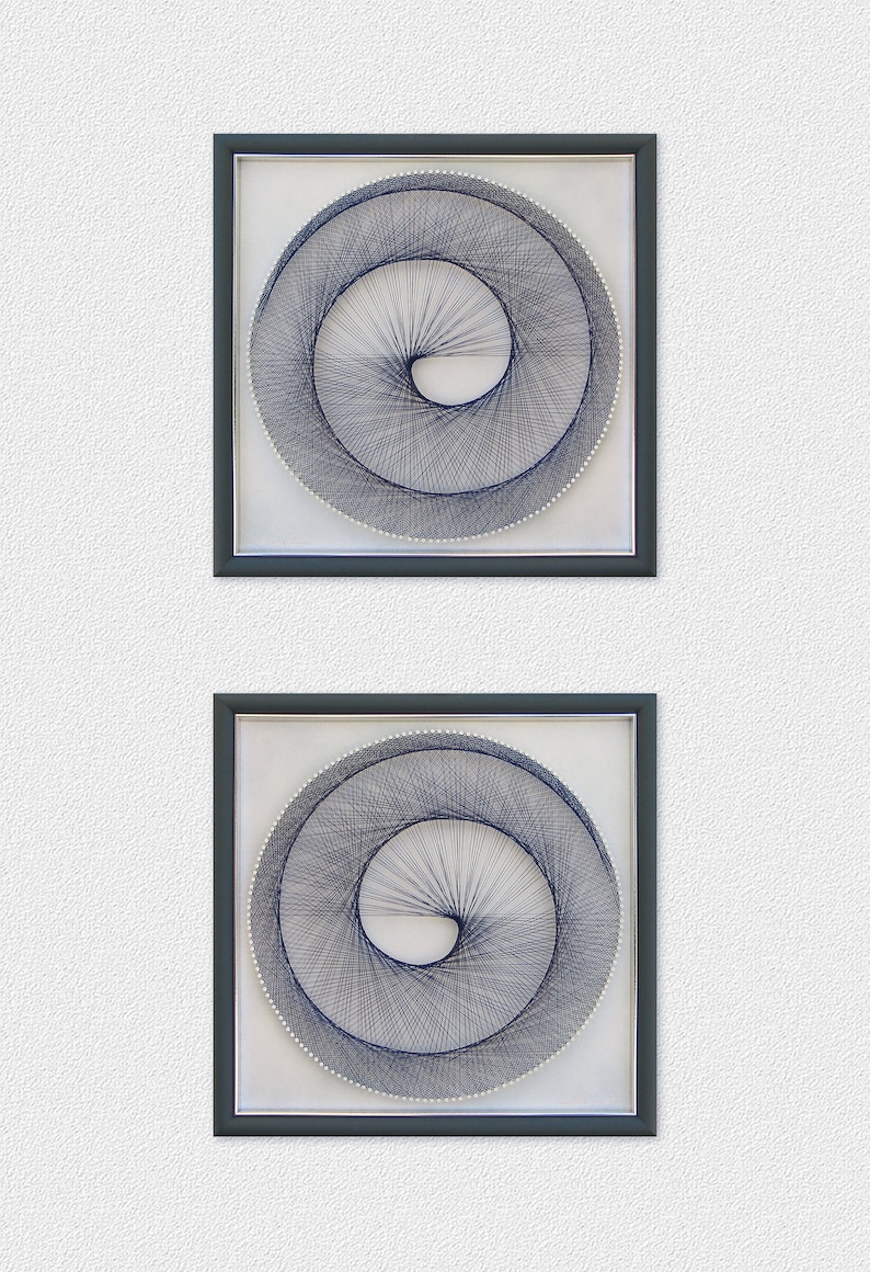 Nautical Wall Art Pastel Blue String Art Zen Wall Art - Etsy