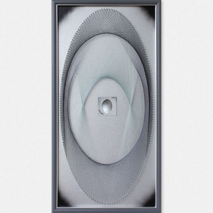 Luxurious Wall Art in Silver Gray - Large Vertical String Art - Zen ...