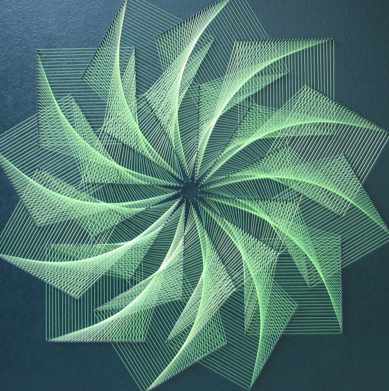 Zen Wall Art Green for Living Room Modern - String Art - Large Gallery ...