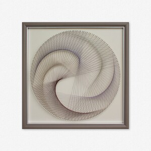 String Art in Natural Beige - Simple Geometric Wall Art for Living Room ...