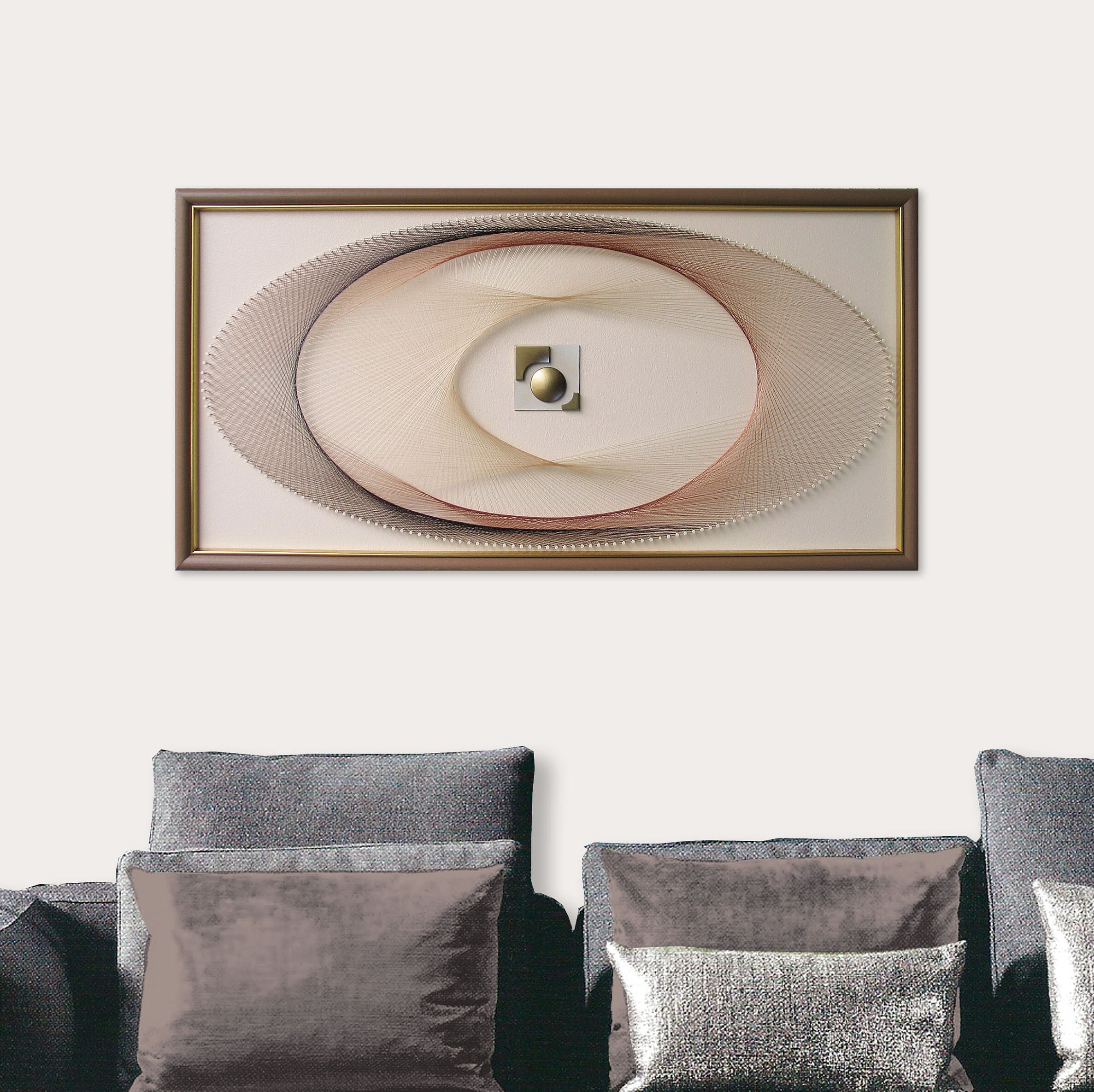 Zen String Art Large Abstract Wall Art for Living Room | Etsy