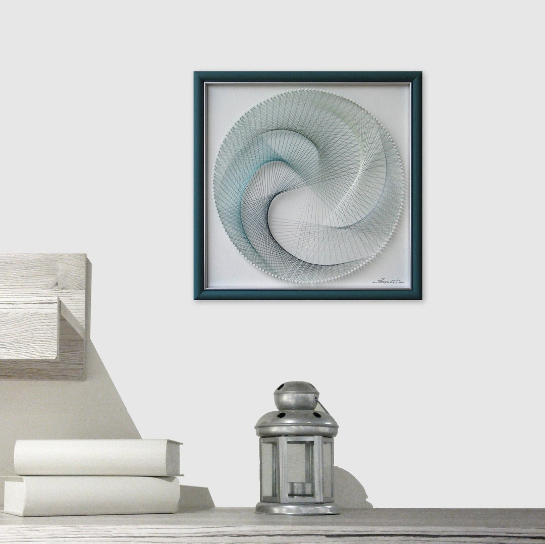 Zen Wall Art Abstract String Art Framed Art Entryway - Etsy