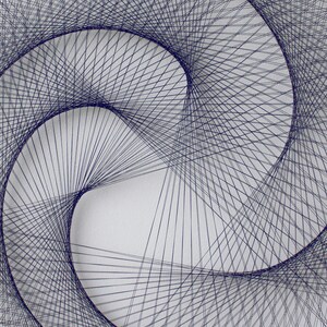 Zen Wall Art - String Art in White and Blue - Elegant Modern Farmhouse ...