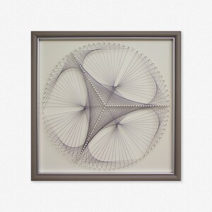 String Art in Natural Beige - Simple Geometric Wall Art for Living Room ...