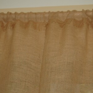 Set of Two Natural Burlap Panels With a Fringe 23'' Wide Each Custom ...