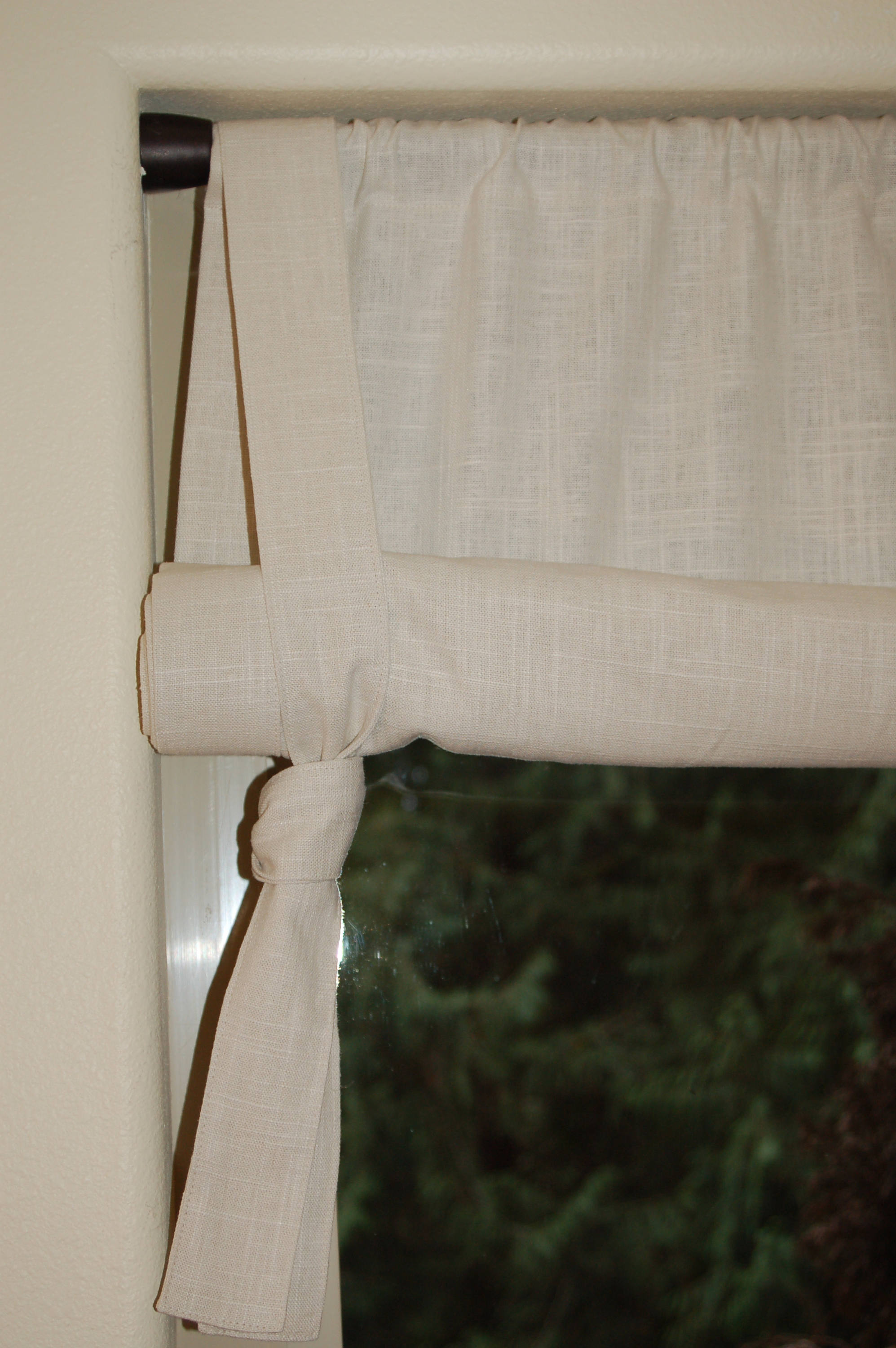 Rustic Chic Linen Roll up Curtain/valance in Ivory/light | Etsy
