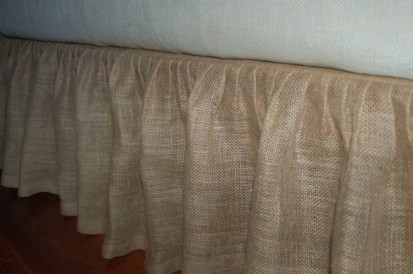 Beautifulstylish Natural Burlap Ruffled Bed Skirt Twin Size - Etsy