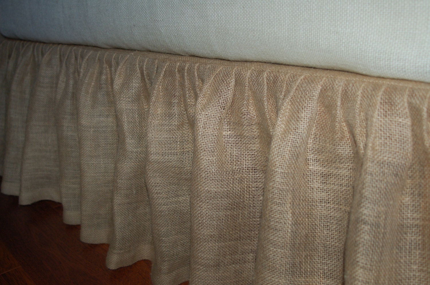 Beautifulstylish Natural Burlap Ruffled Bed Skirt Twin Size - Etsy