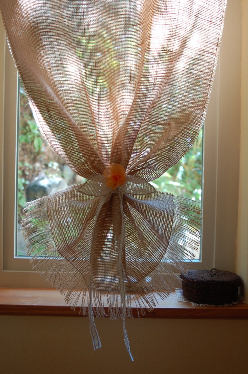 Set of Two Natural Burlap Panels With a Fringe 23'' - Etsy