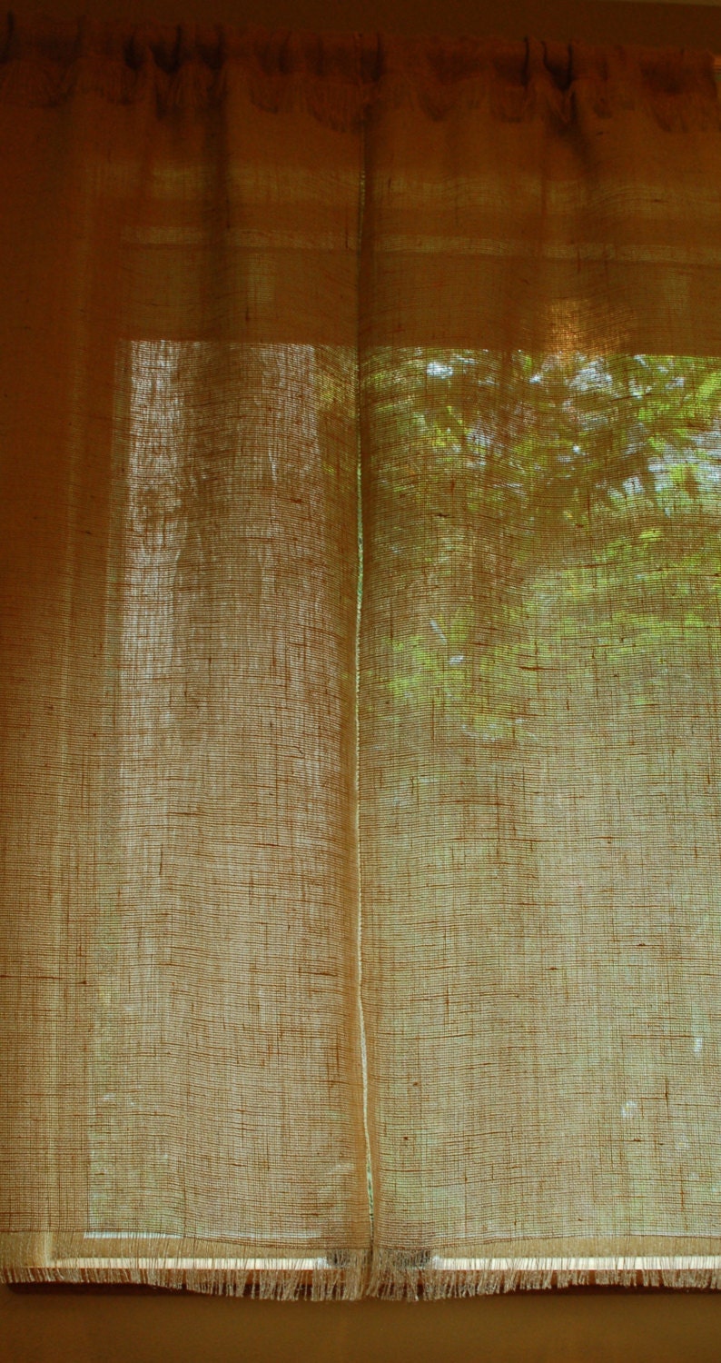 Set of Two Natural Burlap Panels With a Fringe 23'' - Etsy