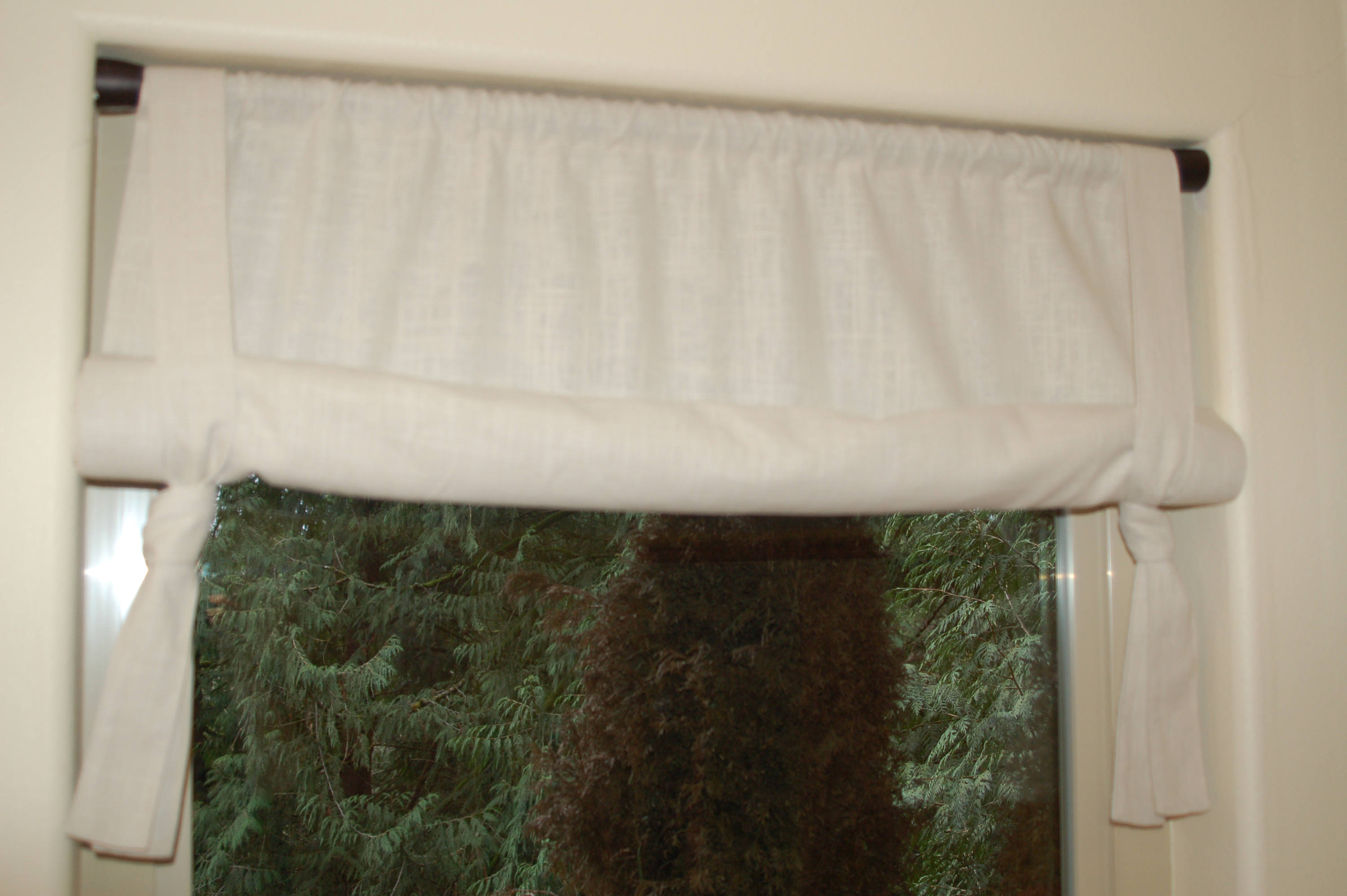 Rustic Chic Linen Roll up Curtain/valance in Ivory/light | Etsy