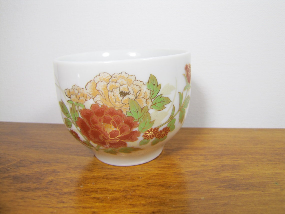 Vintage Oriental Design Handless Cup | Etsy