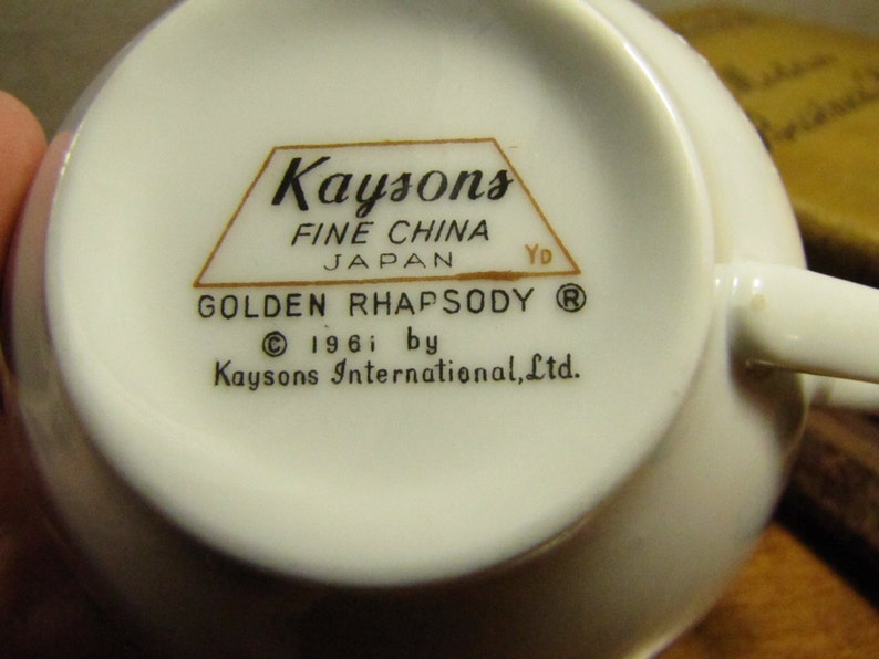 Kaysons Fine China Teacup Golden Rhapsody Gray Flowers and | Etsy