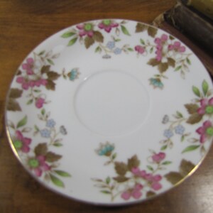 Sango Fine China Saucer - Carlton Pattern - Made in Japan - Pink, White ...