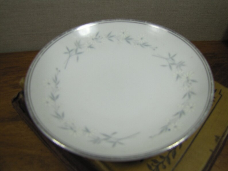 Sango China - Bettina Pattern - Dessert Bowl - White Flowers and Gray ...