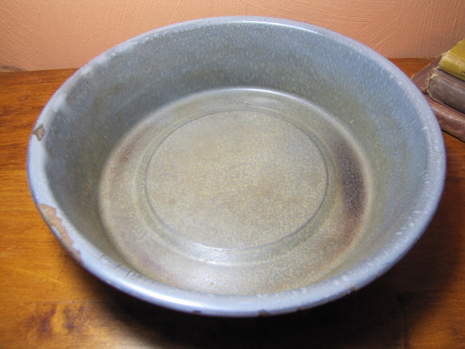 Vintage Gray Graniteware Pan - Etsy