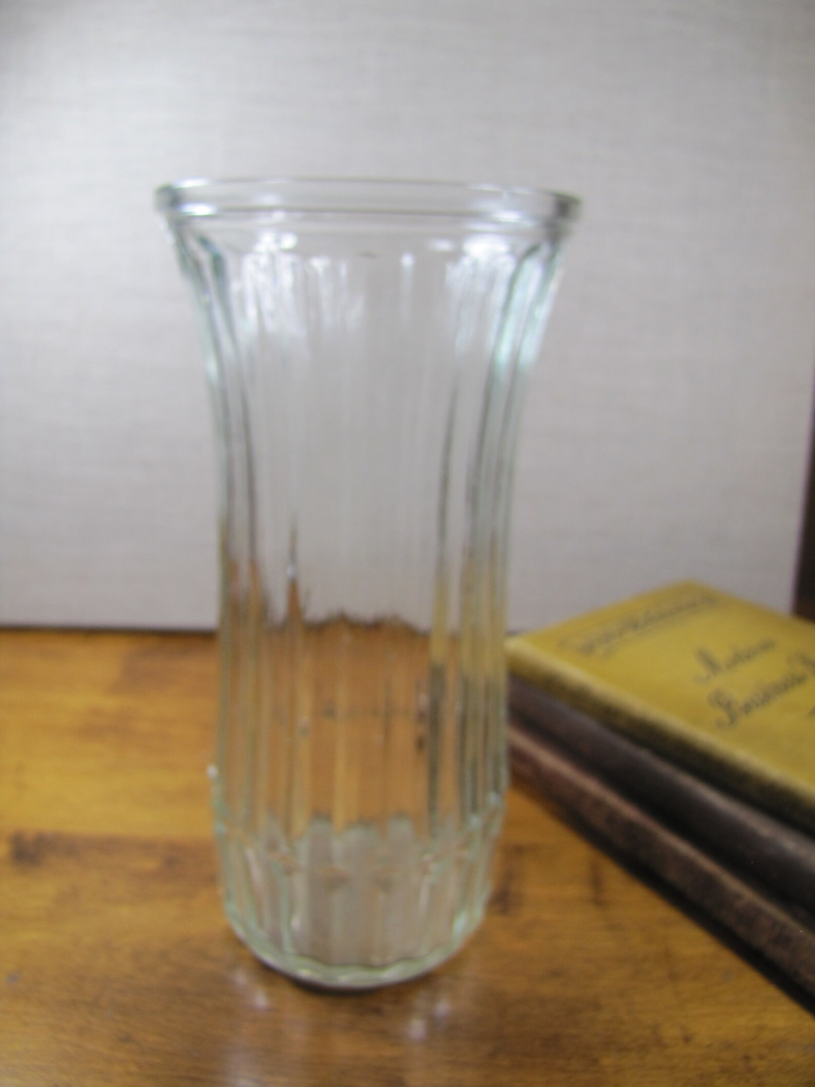 Hoosier Glass Vase Vertical Ribbed | Etsy