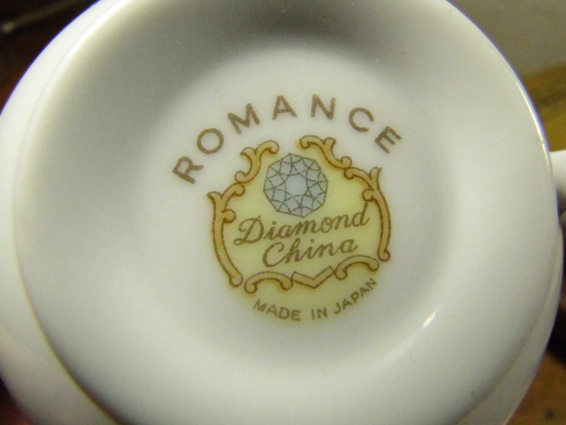 Vintage Diamond China Porcelain Teacup Romance Pattern - Etsy