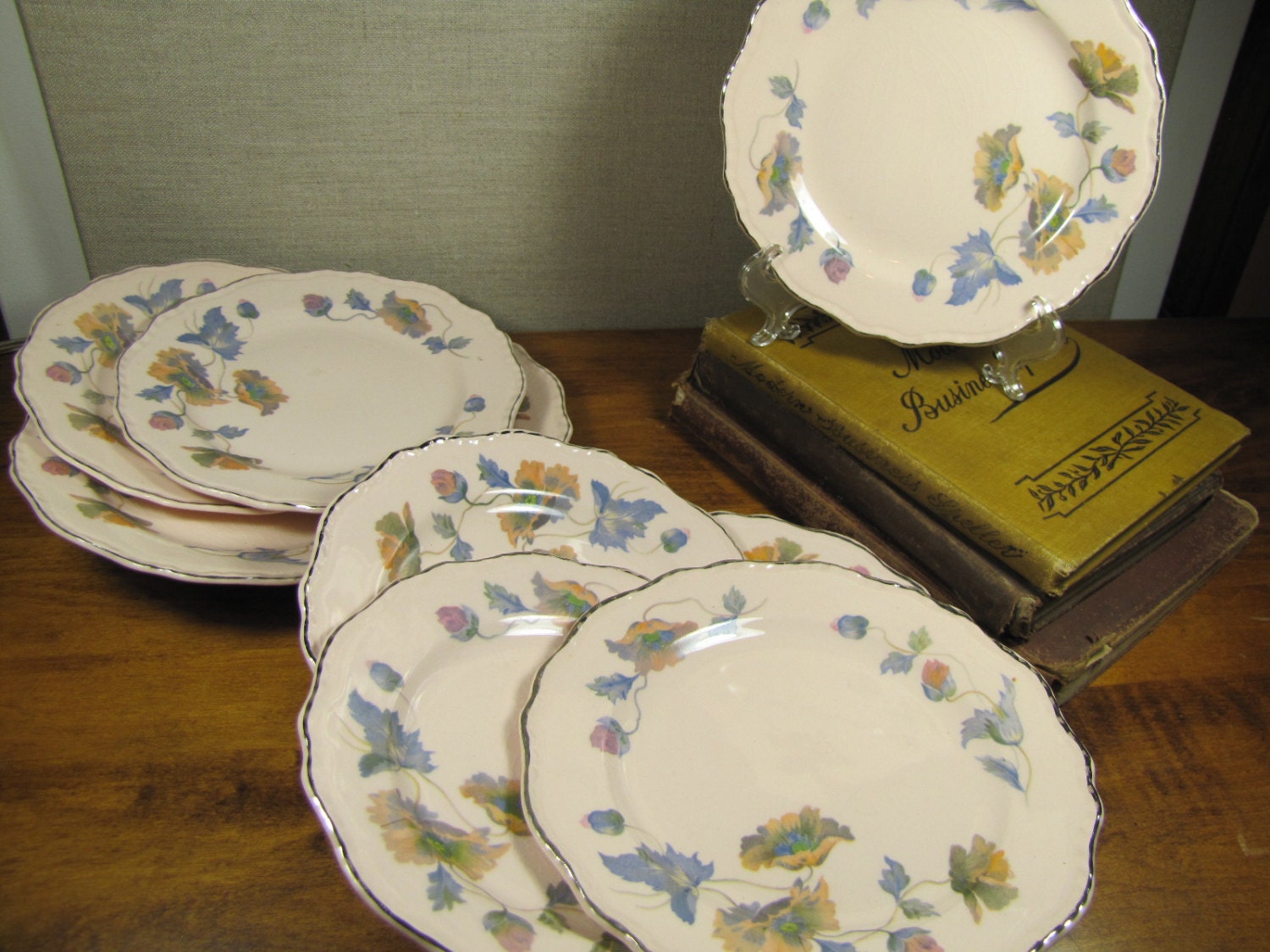 Set of Nine 9 Steubenville Rose Dawn Bread and Butter | Etsy