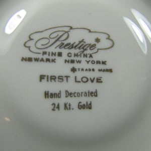 Prestige Fine China - First Love Pattern - Saucer - Hand Decorated ...