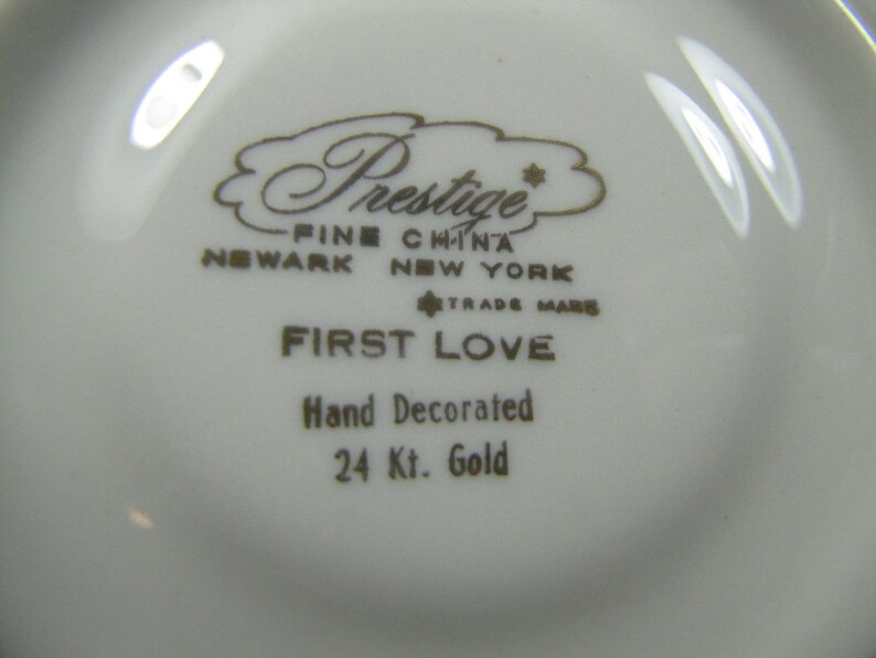 Prestige Fine China - First Love Pattern - Saucer - Hand Decorated ...