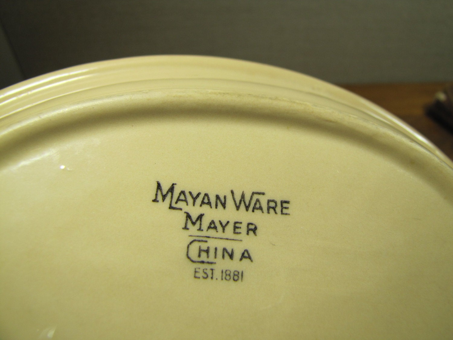 Vintage Mayan Ware Mayer China - Small Oval Serving Bowl - Tan - Etsy