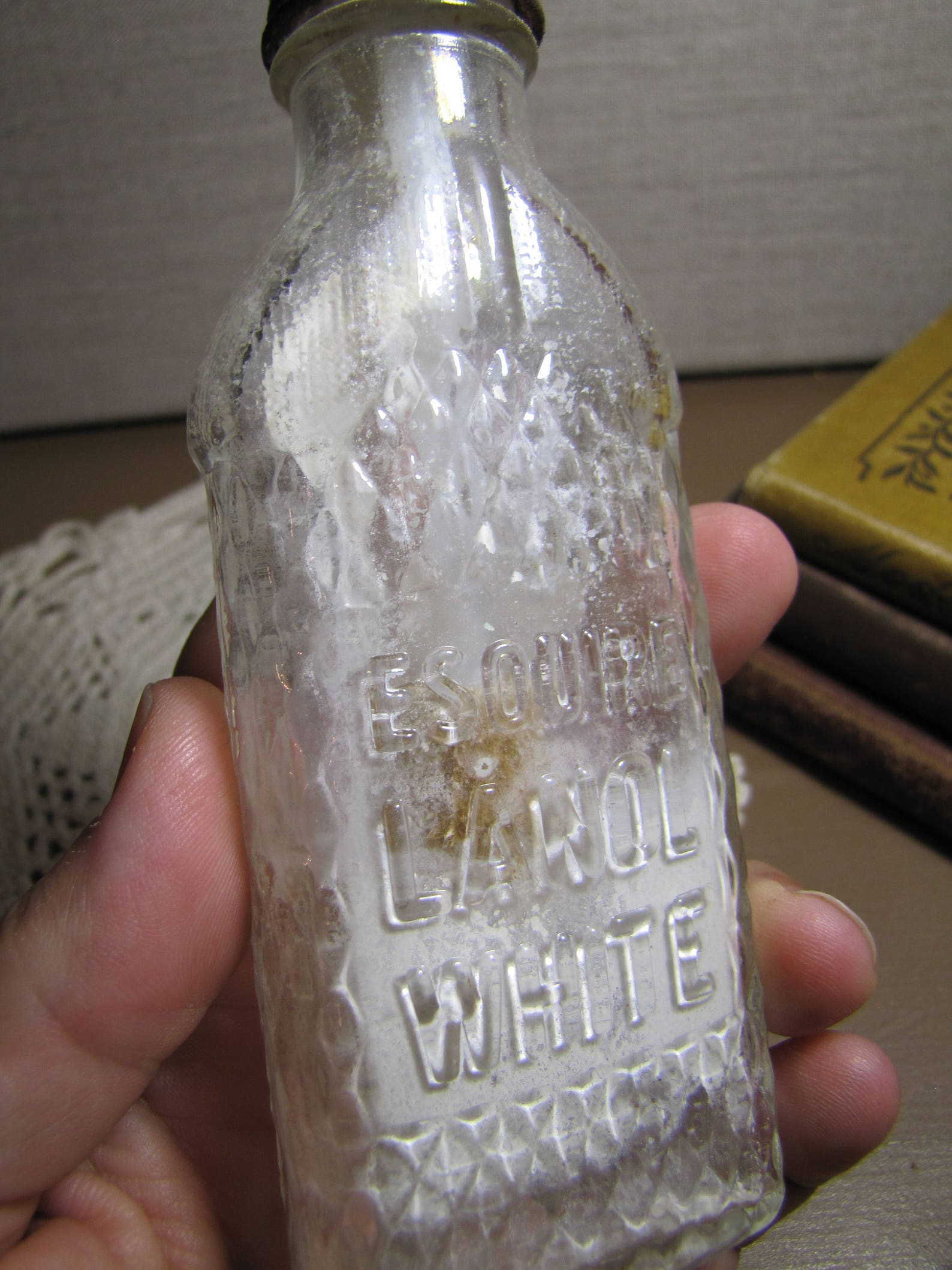 Vintage Shoe Polish Bottle Esquire Lanol White | Etsy