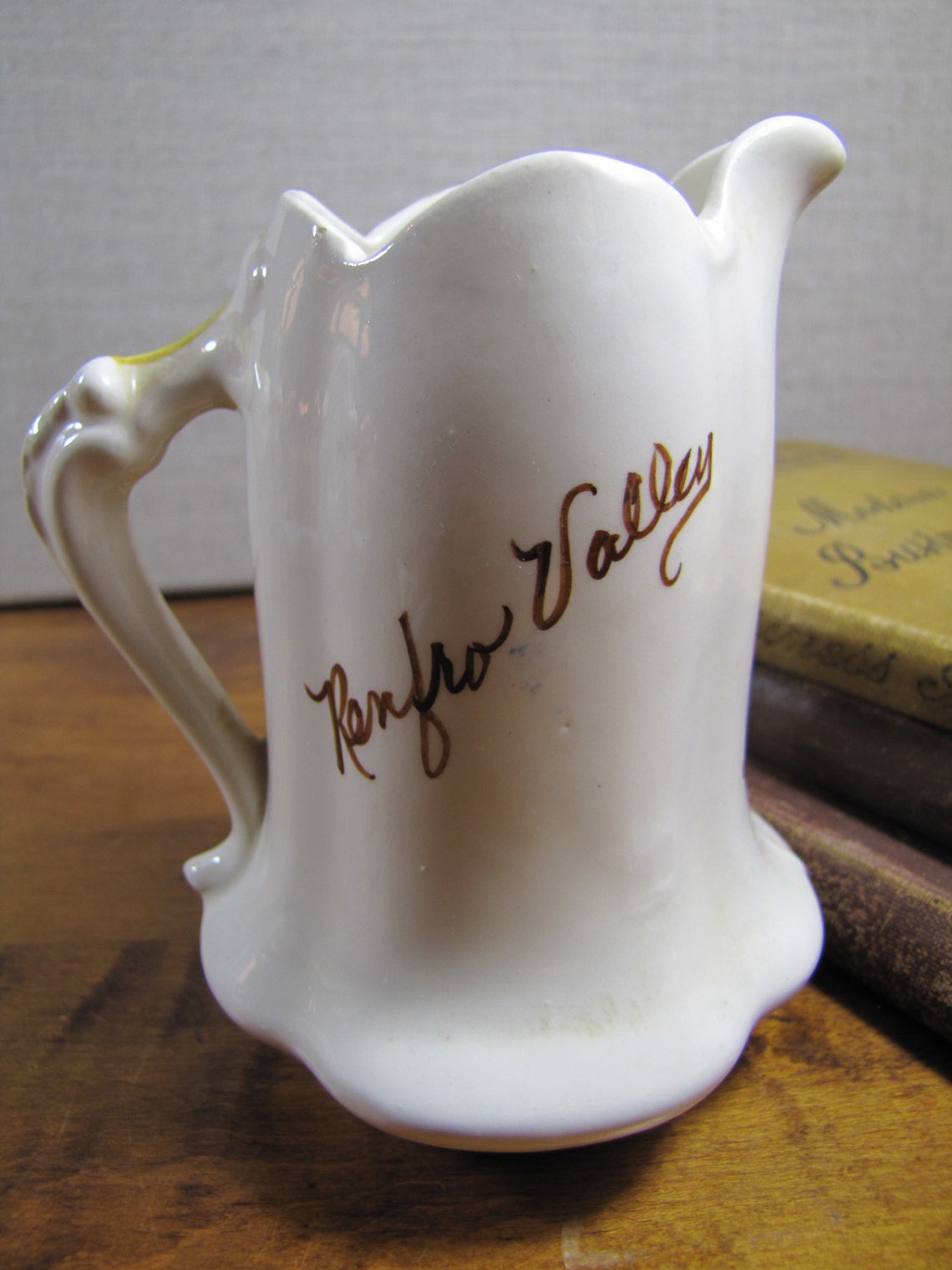 Clinchfield Artware Hand Painted Creamer Yellow and Brown | Etsy