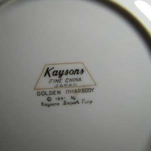 Two (2) Kayson's Fine China Bread and Butter Plates - Golden Rhapsody ...