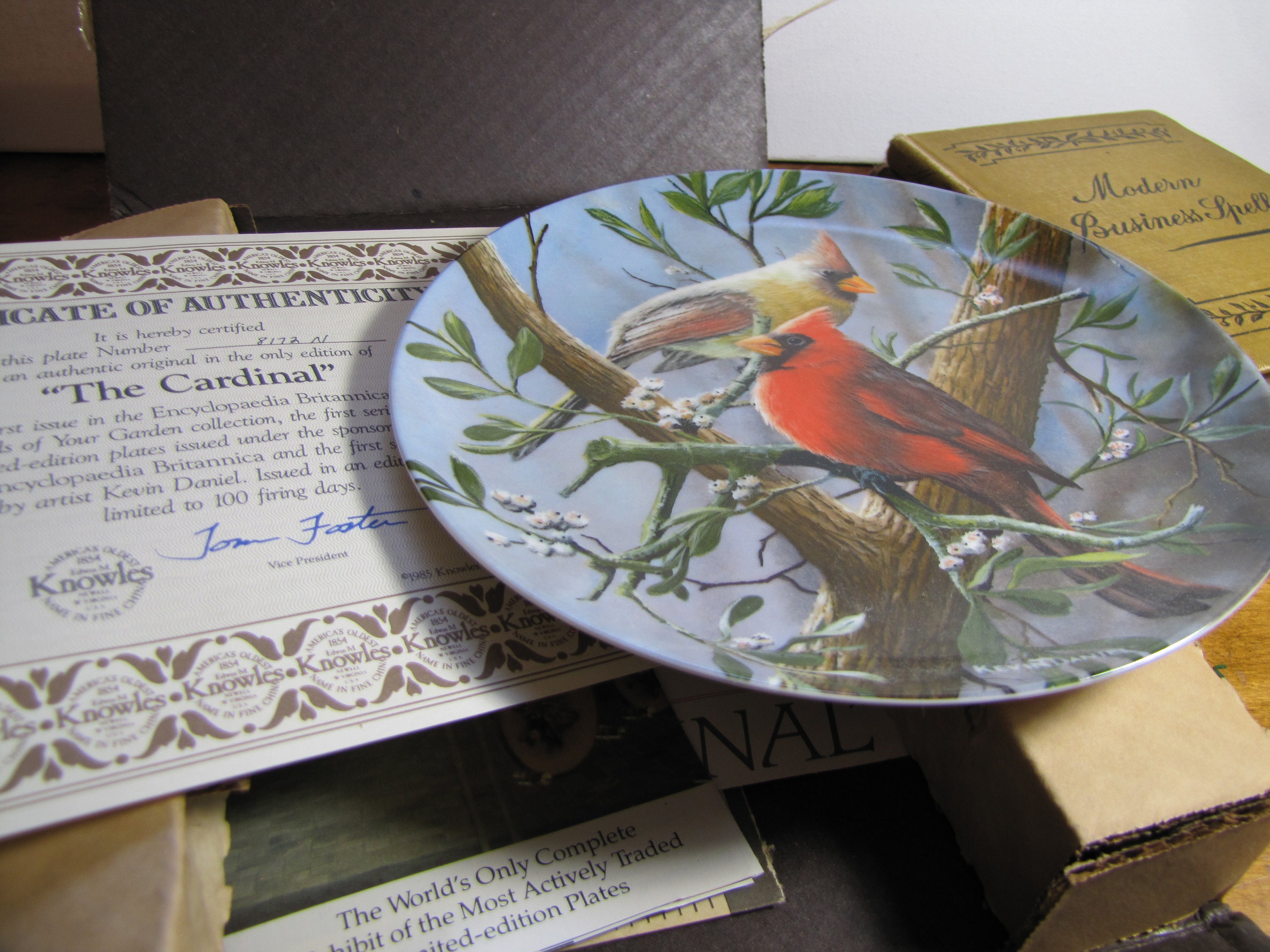 The Edwin M. Knowles China Co. Collector Plate The Cardinal | Etsy