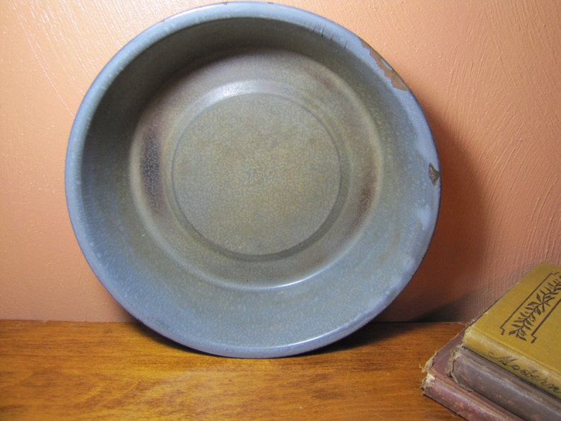 Vintage Gray Graniteware Pan - Etsy