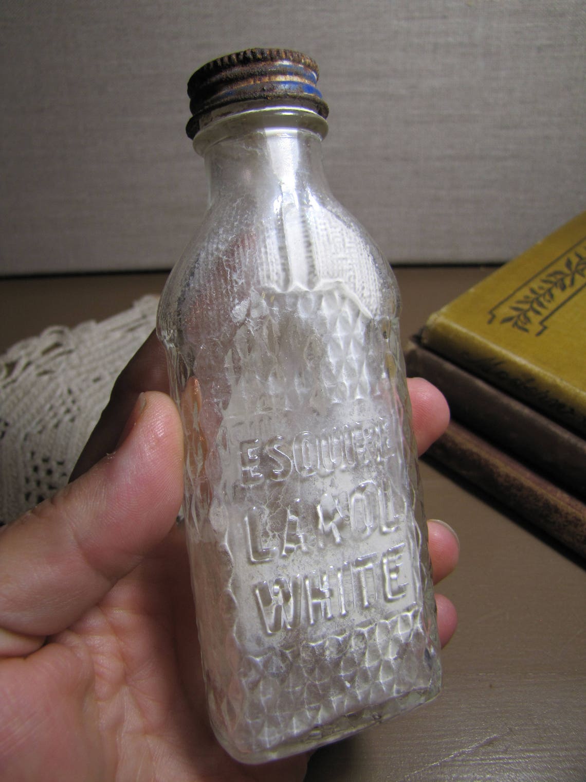 Vintage Shoe Polish Bottle Esquire Lanol White | Etsy