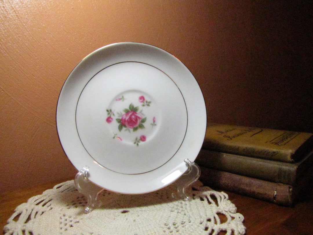 Vintage Gemini Rose Saucer - Etsy