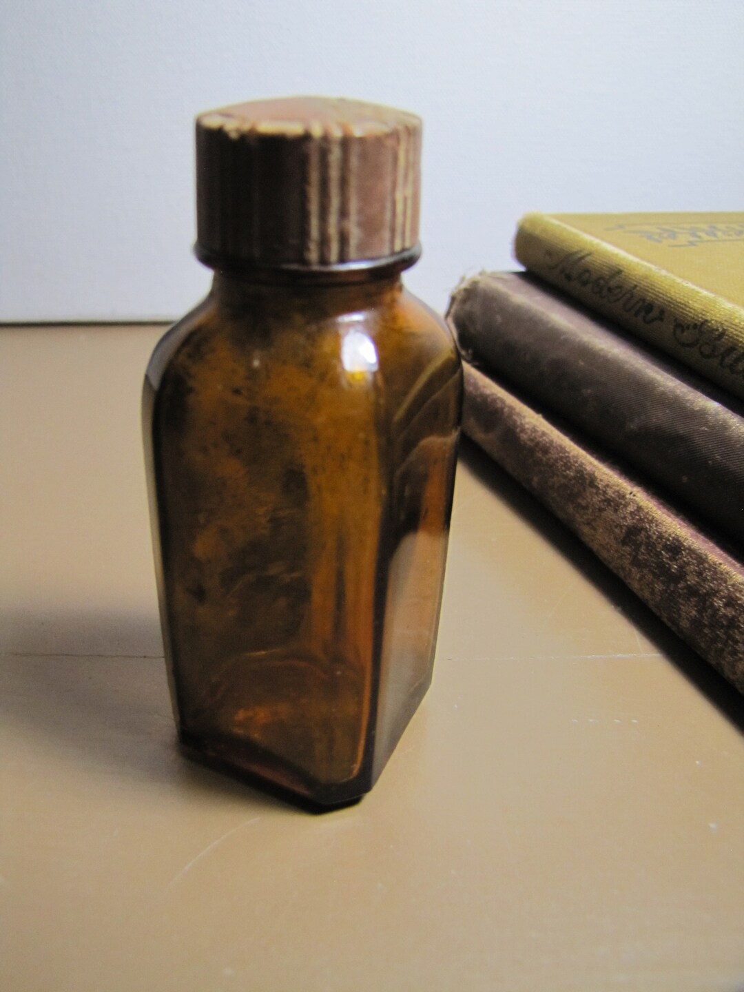Vintage Amber Glass Medicine Bottle - Manufactured by A. C. Barnes ...