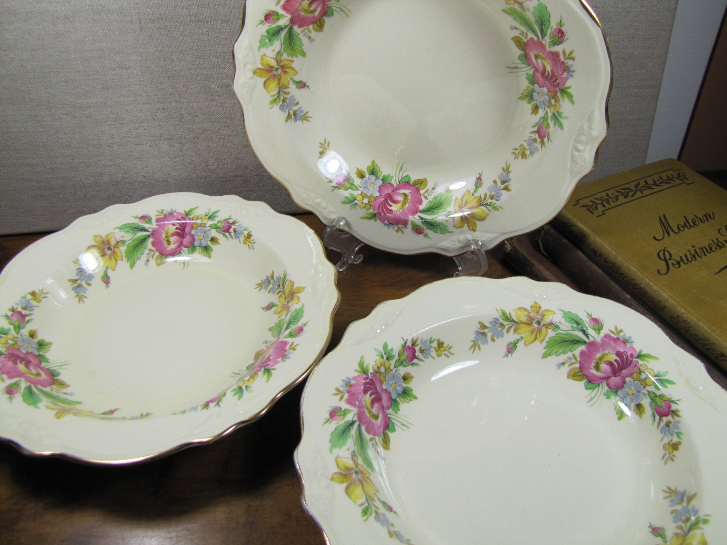 Set of Three 3 Vintage Homer Laughlin Coupe Soup Bowls | Etsy